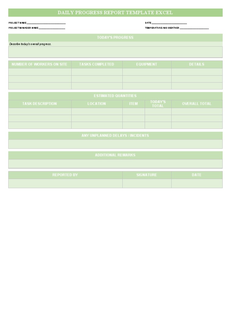 Daily Progress Report | PDF
