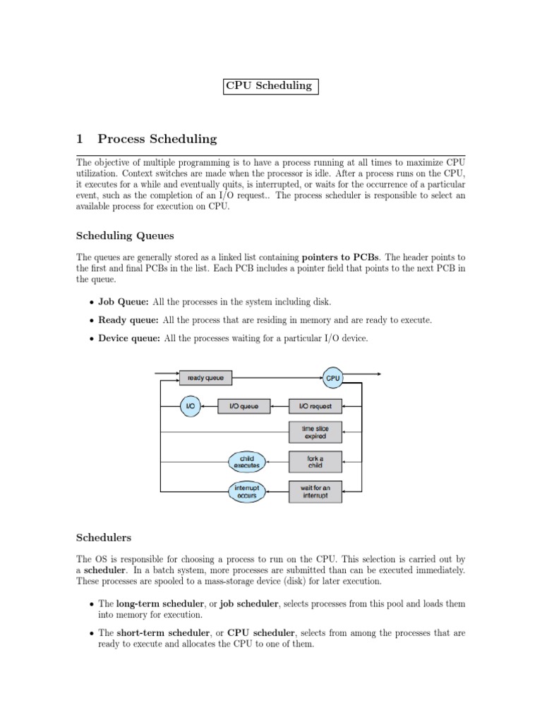 CPU Scheduling | PDF | Scheduling (Computing) | Thread (Computing) CPU Scheduling | PDF | Scheduling (Computing) | Thread (Computing)