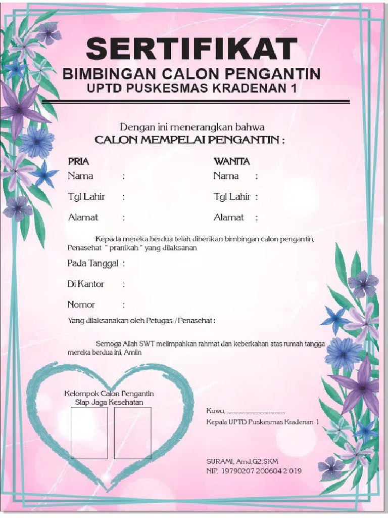 Sertifikat Catin | PDF