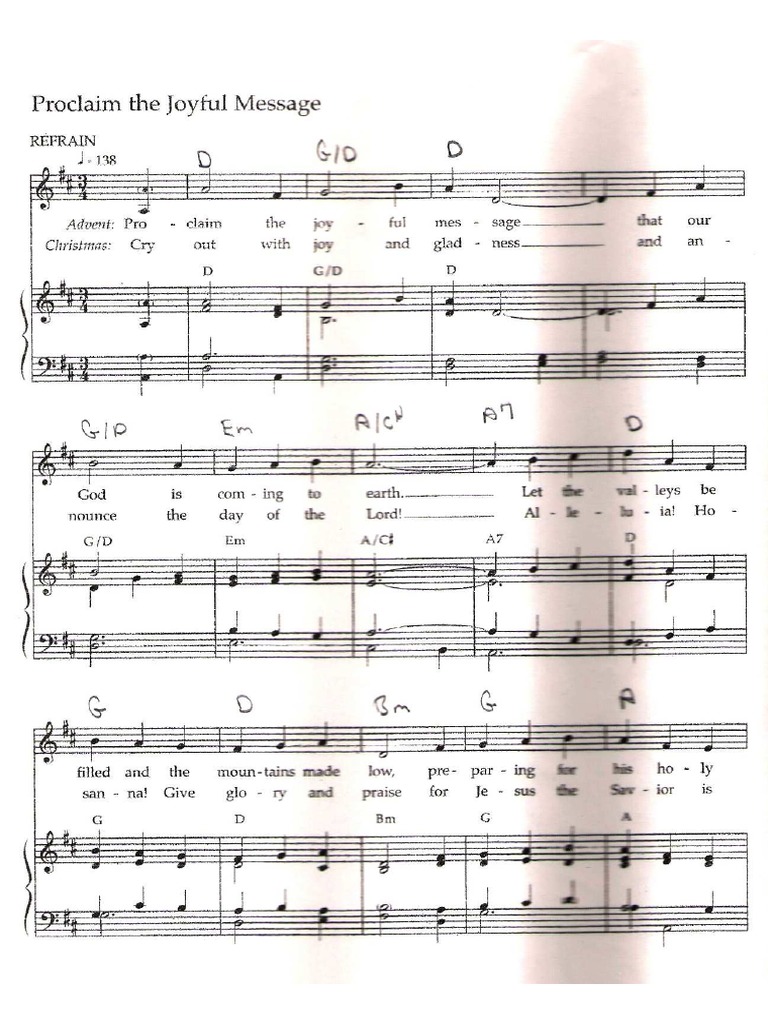 Proclaim The Joyful Message Pg.1 | PDF