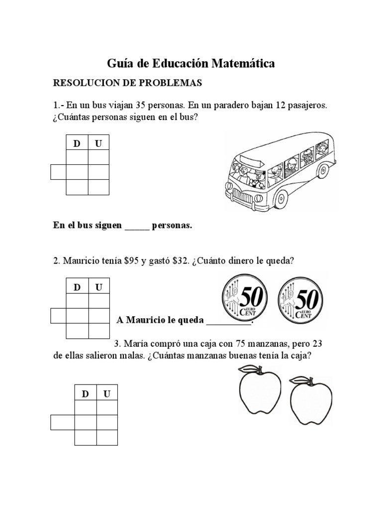 Guia Resolucion de Problemas Segundo Basico | PDF