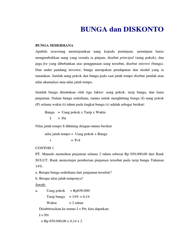 07 BUNGA Dan DISKONTO | PDF