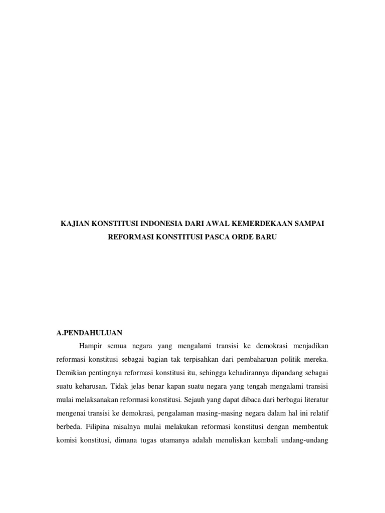 Sejarah Konstitusi Indonesia | PDF