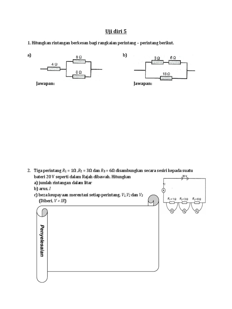 Uji Kaji Rintangan dan Arus Elektrik dalam Litar Siri dan Selari | PDF