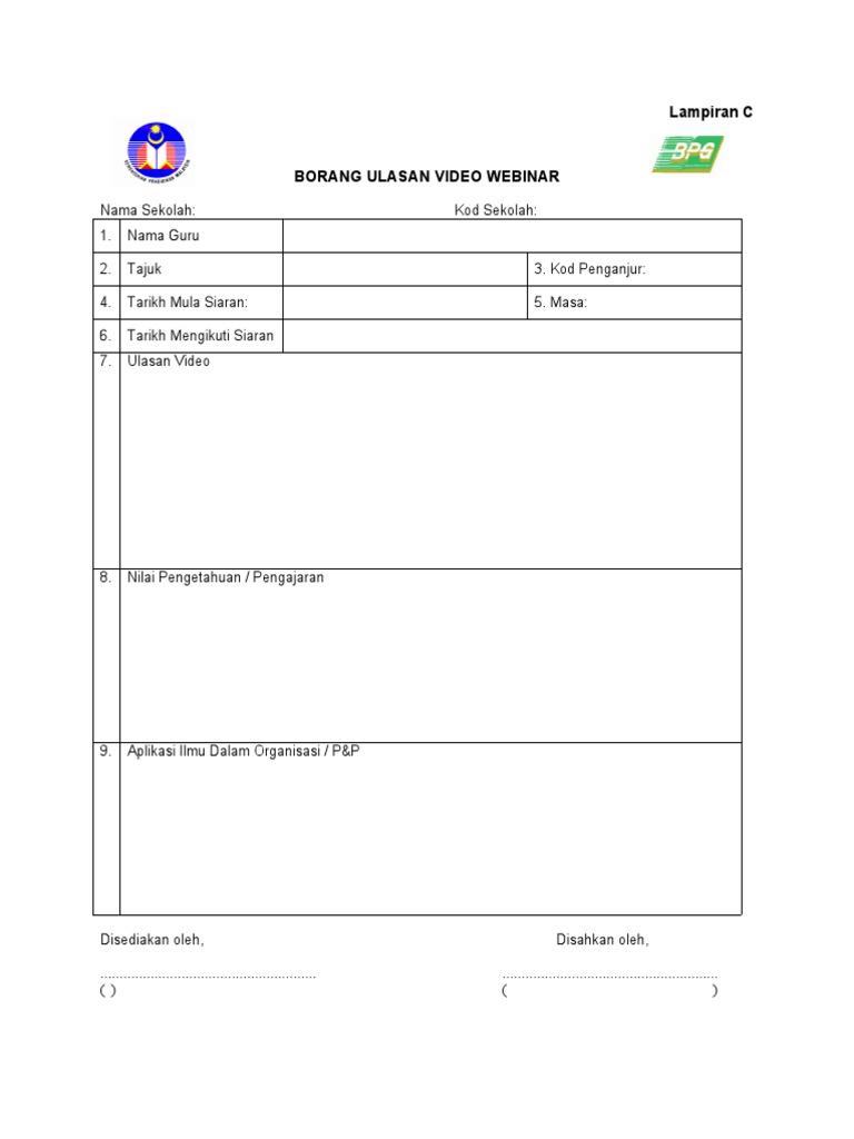 Template Ulasan Webinar | PDF