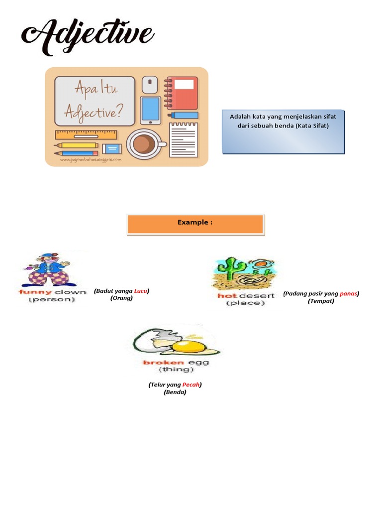 12 Jan 2021 Adjective Kelas 7 C | PDF