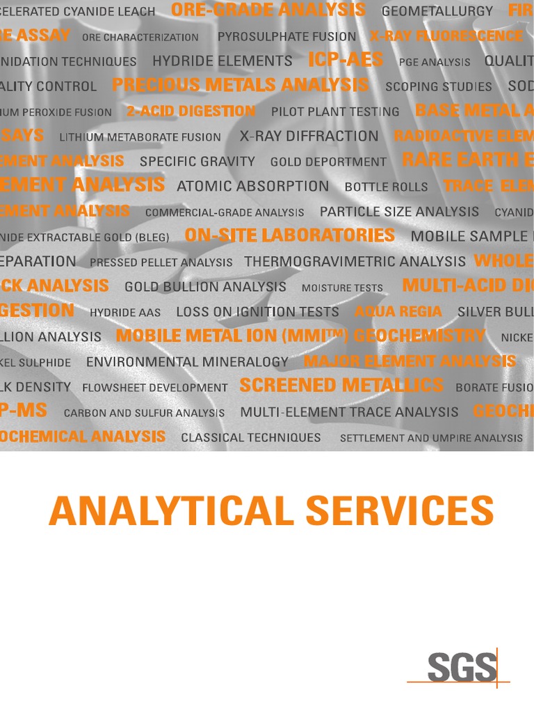 SGS Analytical Guide | PDF | Laboratories | Quality Management