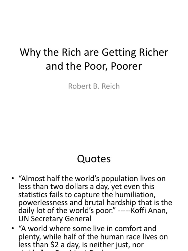 Why The Rich Are Getting Richer and The Poor Poorer | PDF | Economic ...