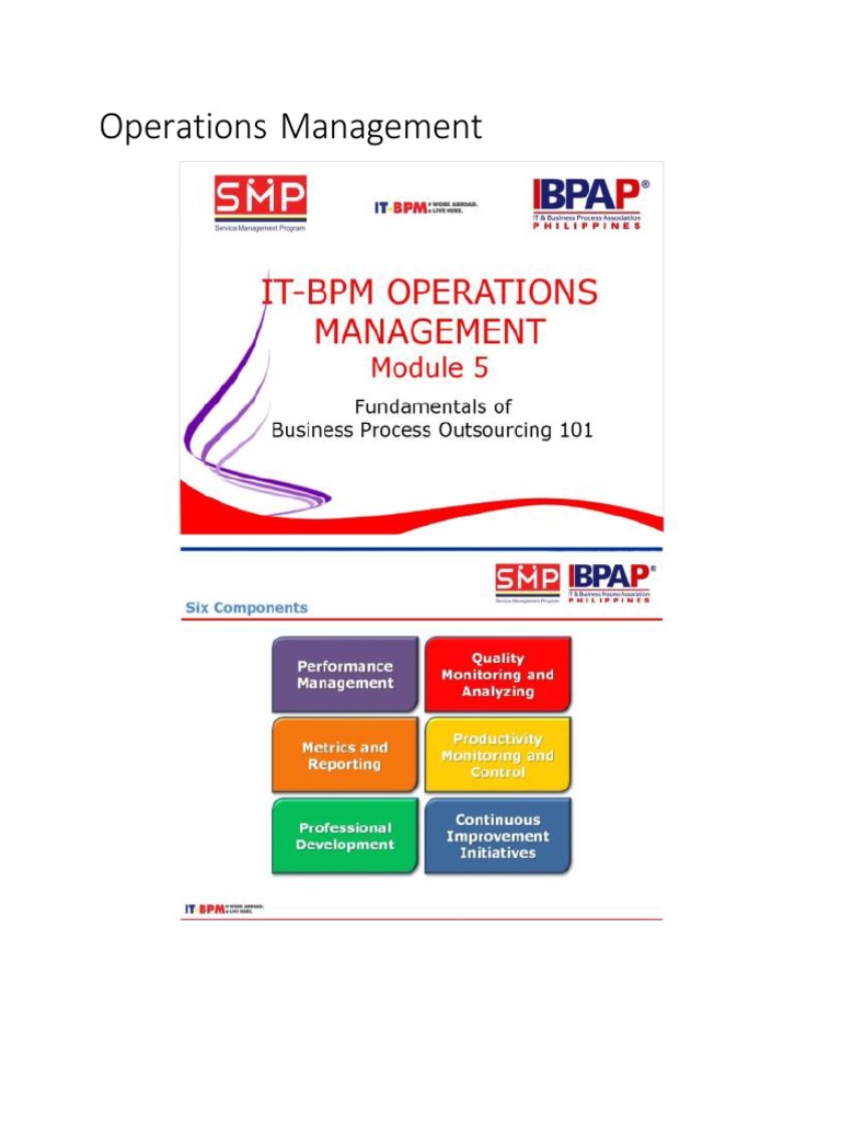 Operations Management | PDF