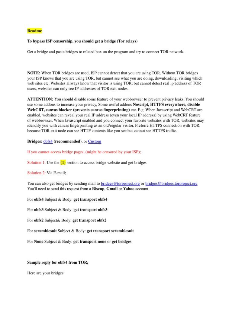 Finding More Bridges For Tor - en | PDF | Tor (Anonymity Network ...
