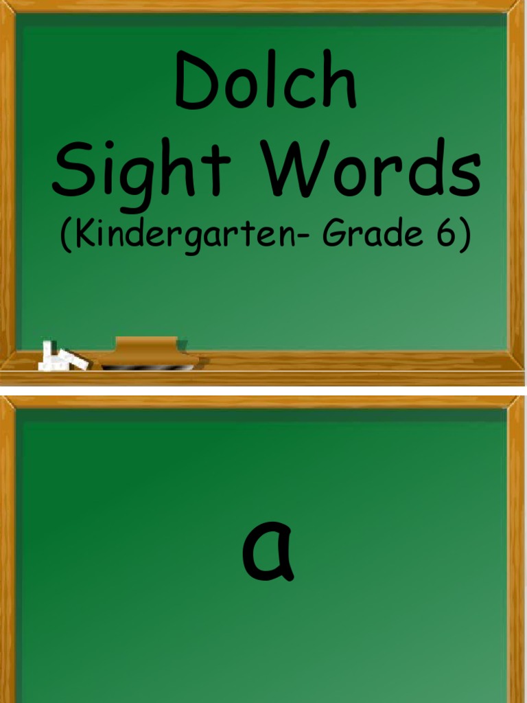 Dolch Sight Words For K-6 | PDF | Language Arts & Discipline
