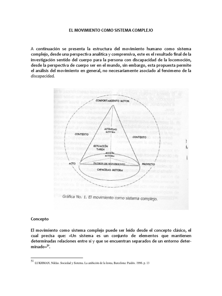 El Movimiento Como Sistema Complejo | PDF | Sistema | Aprendizaje