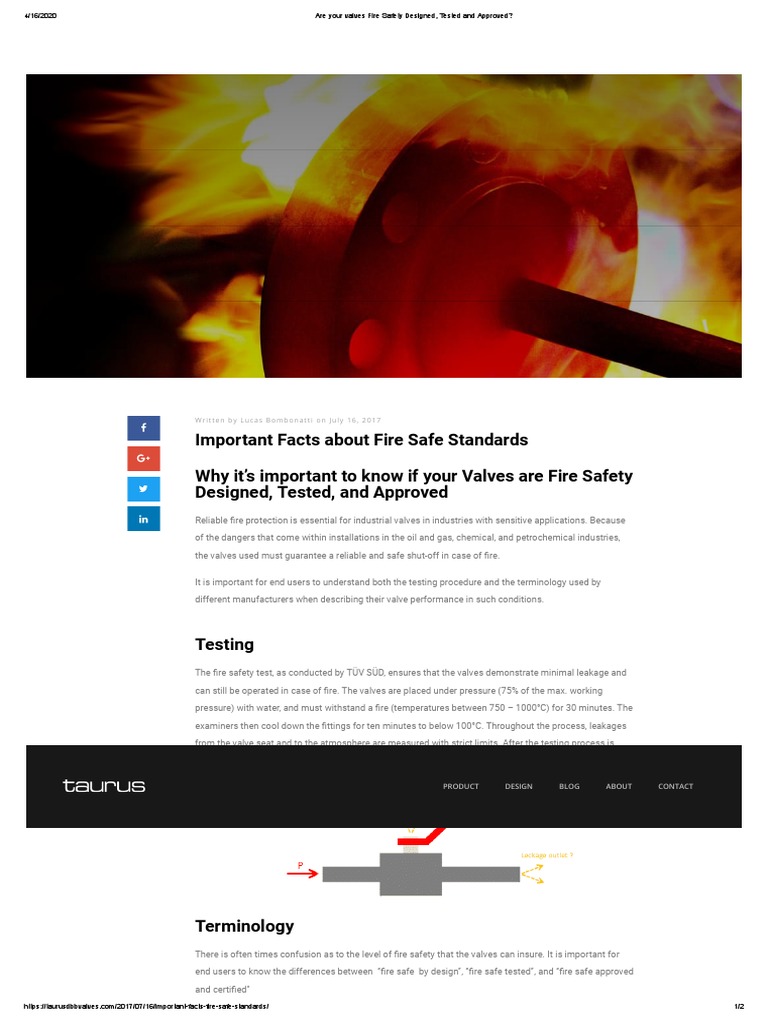 Are Your Valves Fire Safety Designed, Tested and Approved | PDF | Valve ...