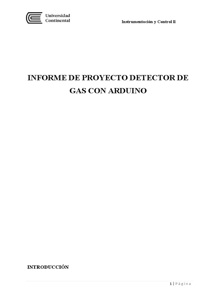 Informe Detector de Gas | PDF | Arduino | Microcontrolador