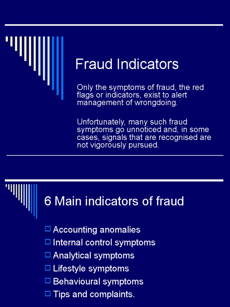 Fraud Indicators | PDF | Embezzlement | Fraud