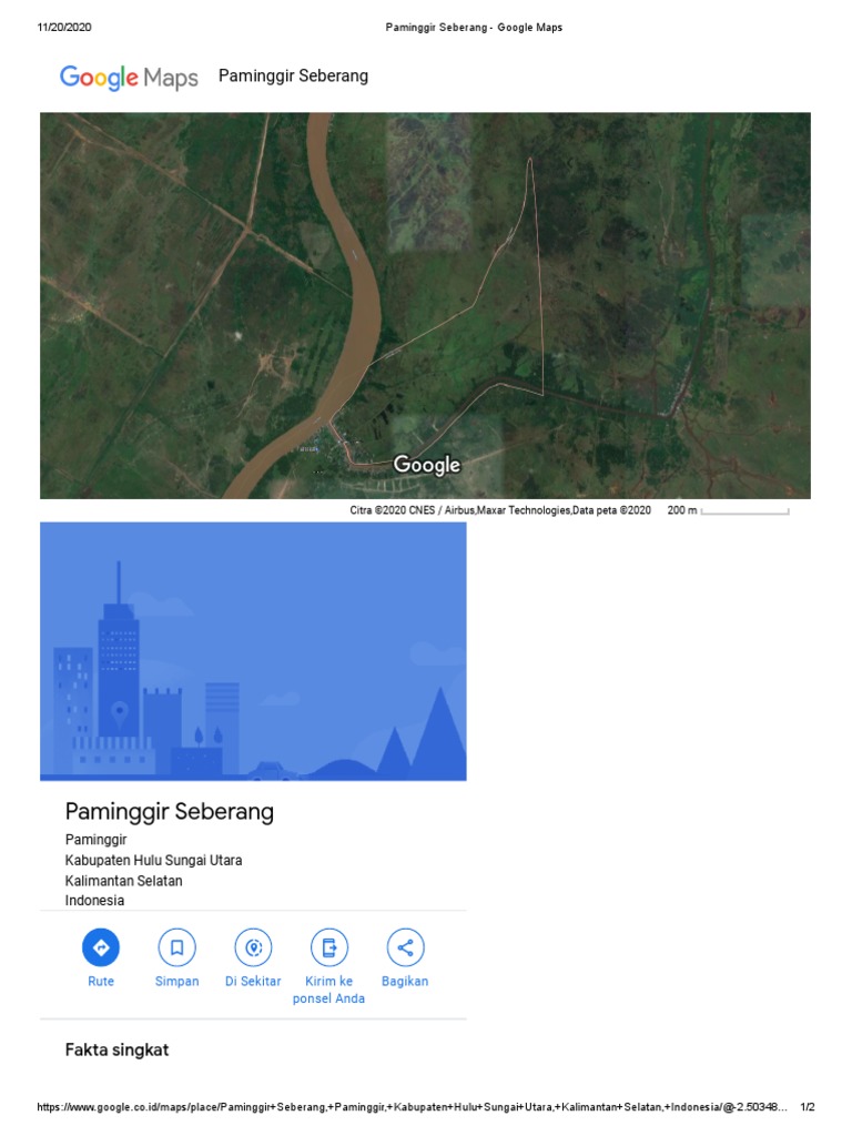 Paminggir Seberang - Google Maps | PDF