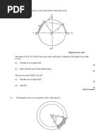 Circular Measure Questions | PDF | Circle | Area
