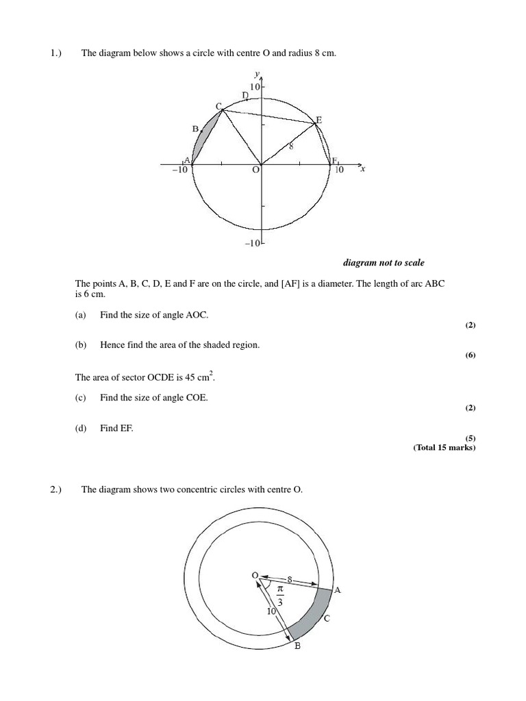 Circle Geometry Problems and Solutions | PDF
