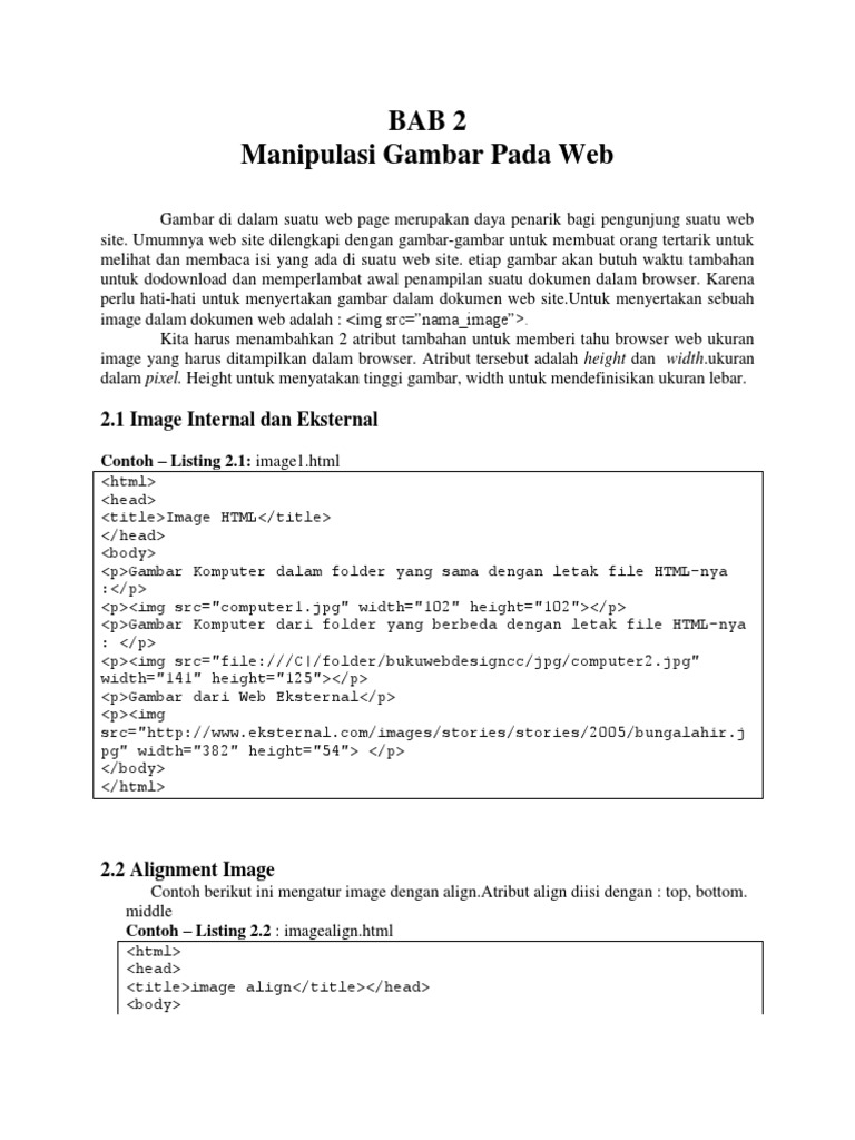 2 - HTML Manipulasi Gambar | PDF