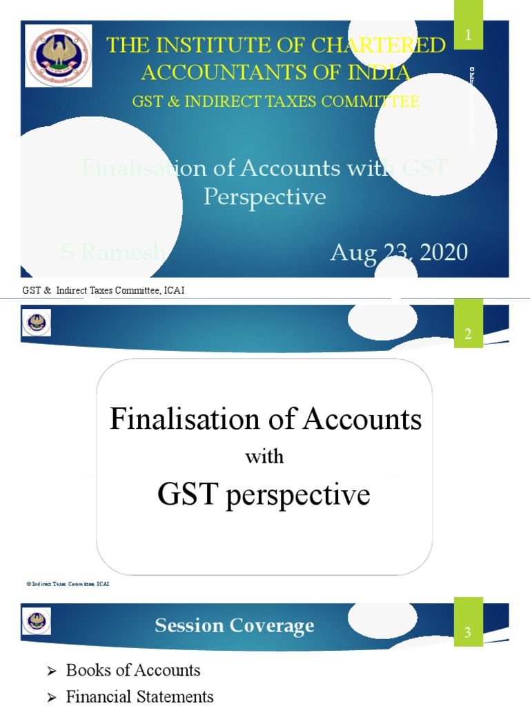 The Institute of Chartered Accountants of India | PDF | Value Added Tax ...