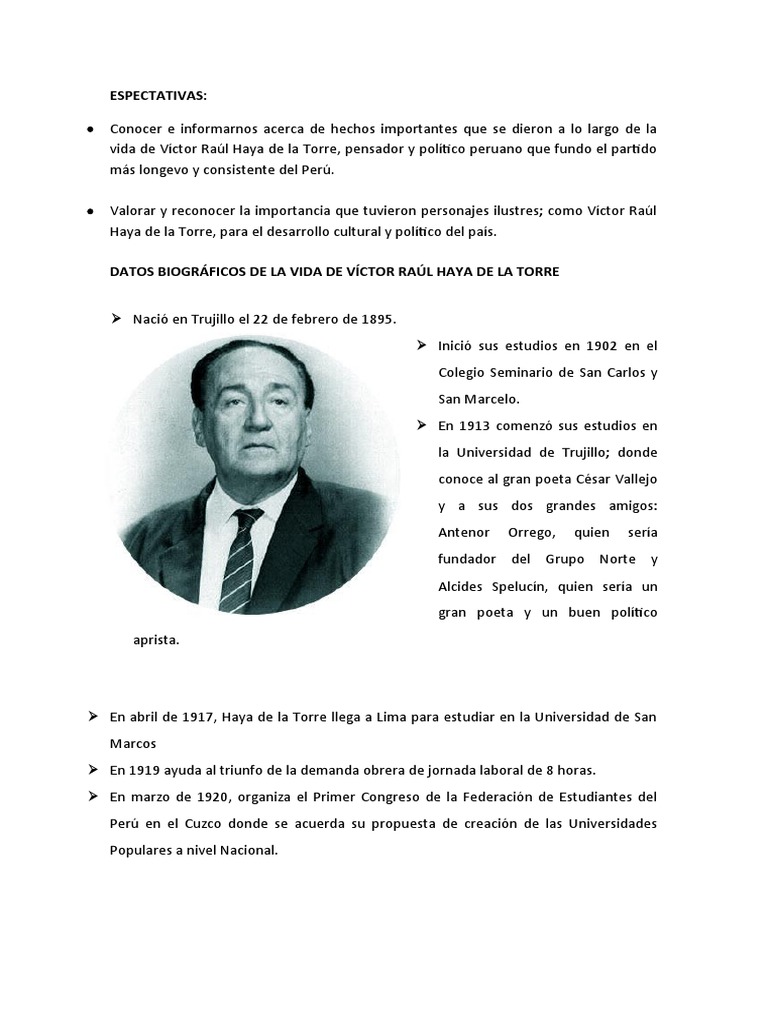 Biografía de Victor Raúl | PDF | Política (general) | Gobierno