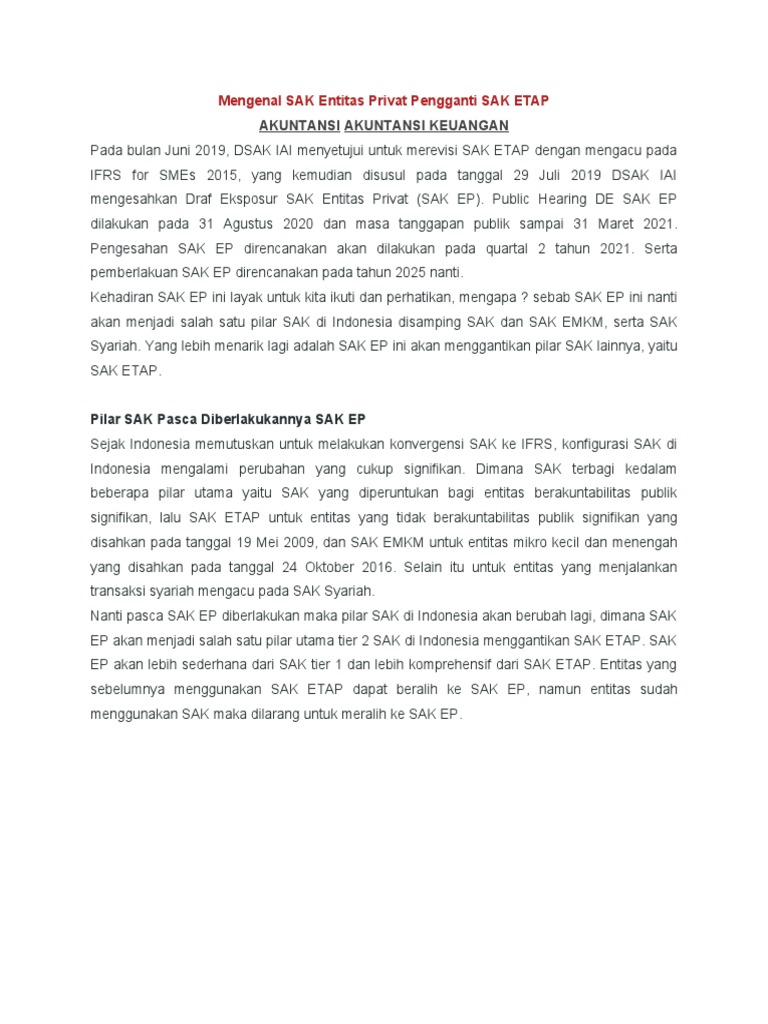 Sak Ep | PDF | Pengelolaan Keuangan & Uang | Teknologi & Rekayasa