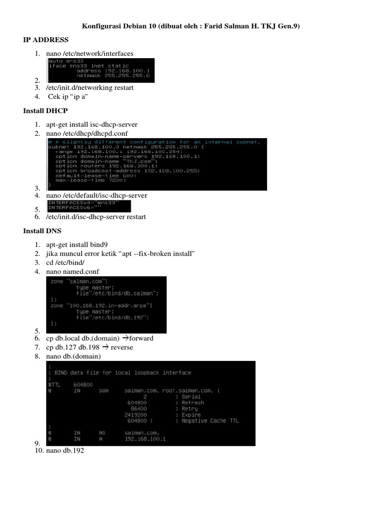 Konfigurasi Debian 10 | PDF