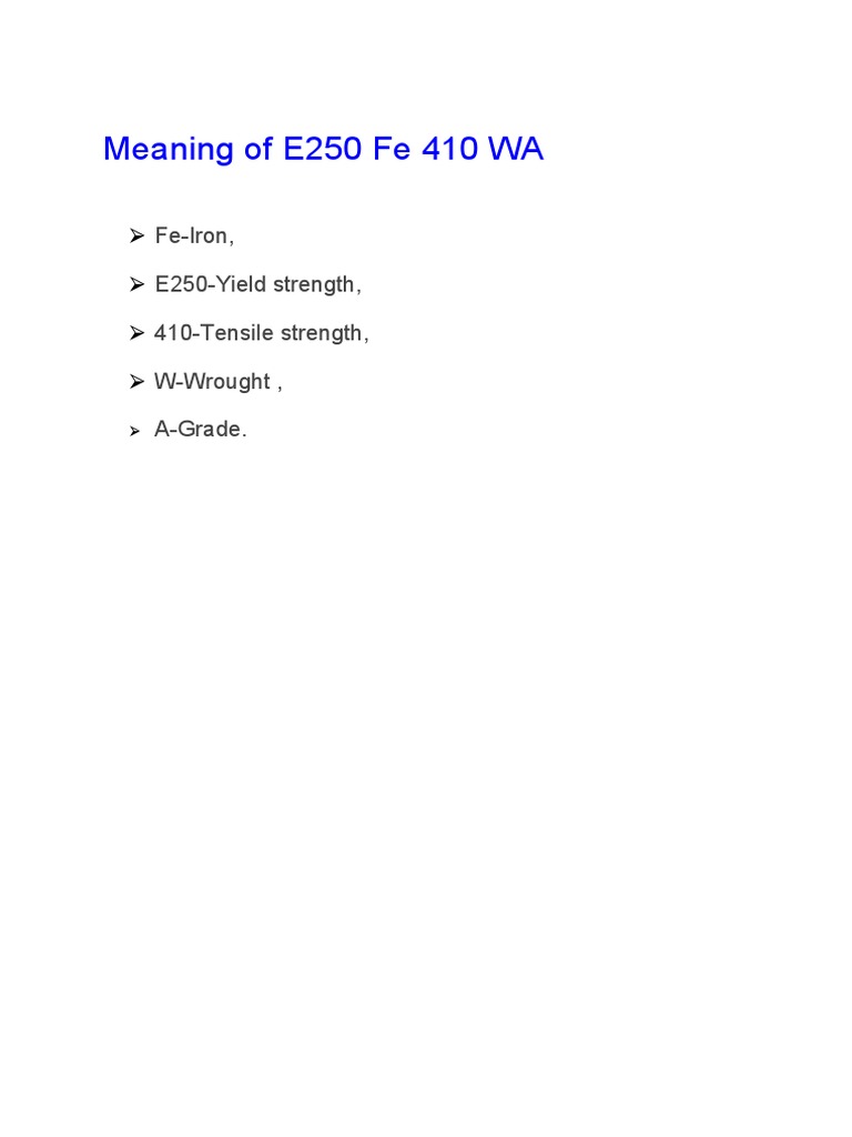 IS2062 E250 (Fe 410 WA) | PDF