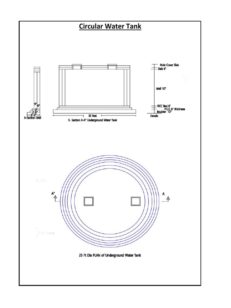 Circular Water Tank Design Calculations | PDF | Home & Garden | Science ...