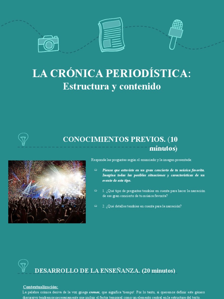 La estructura y elementos clave de la crónica periodística | PDF ...