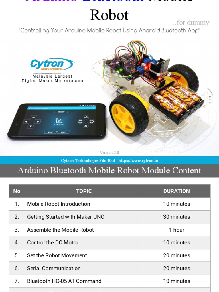 For Dummy: "Controlling Your Arduino Mobile Robot Using Android Bluetooth App" | PDF | Arduino ...