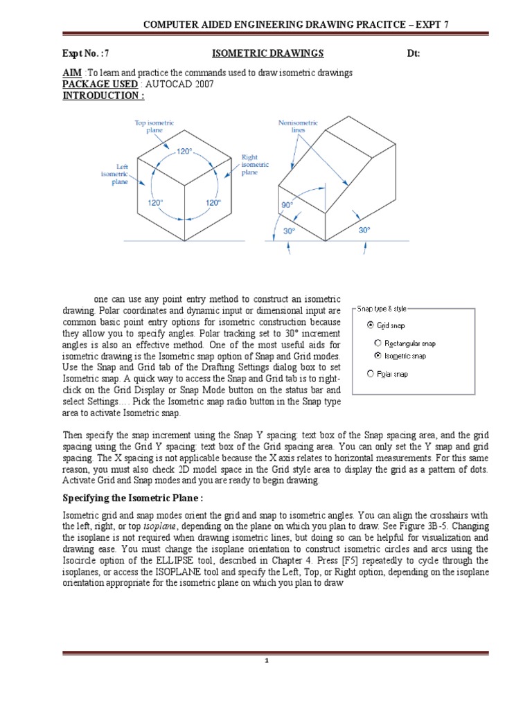 Specifying The Isometric Plane | PDF | 3 D Modeling | 3 D Computer Graphics