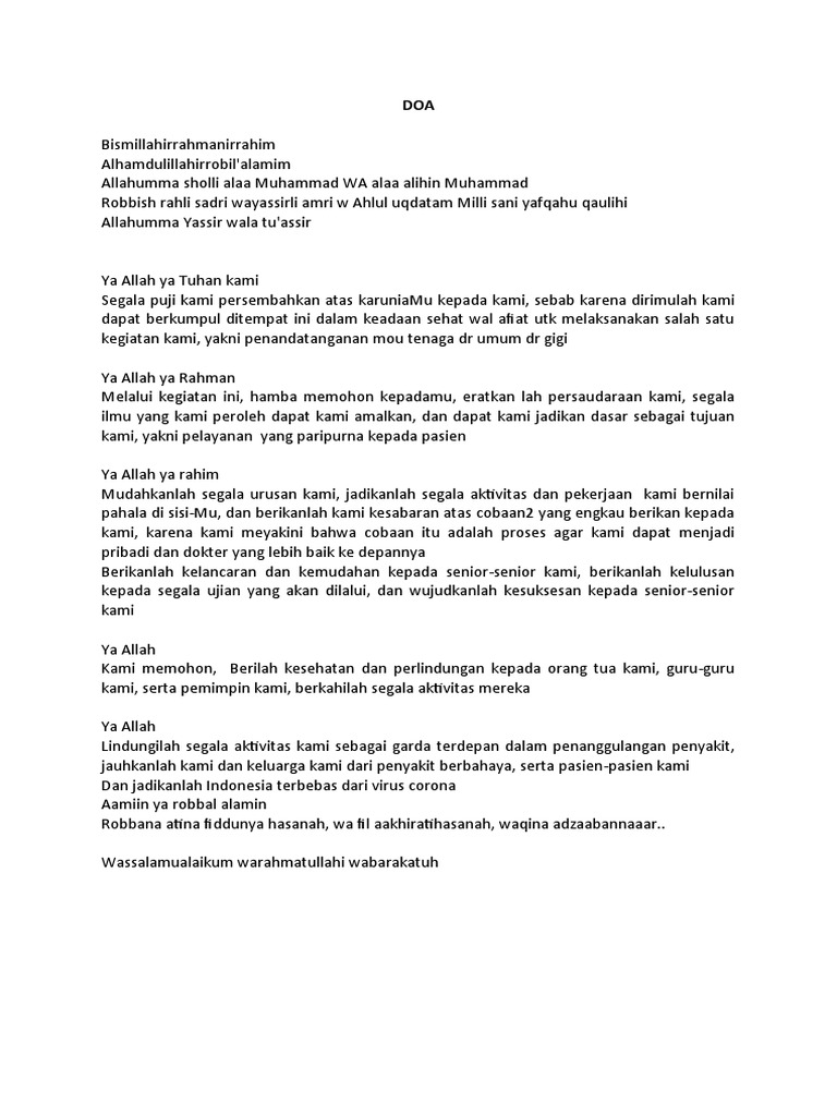 Doa | PDF | Pengembangan Diri | Gaya Hidup