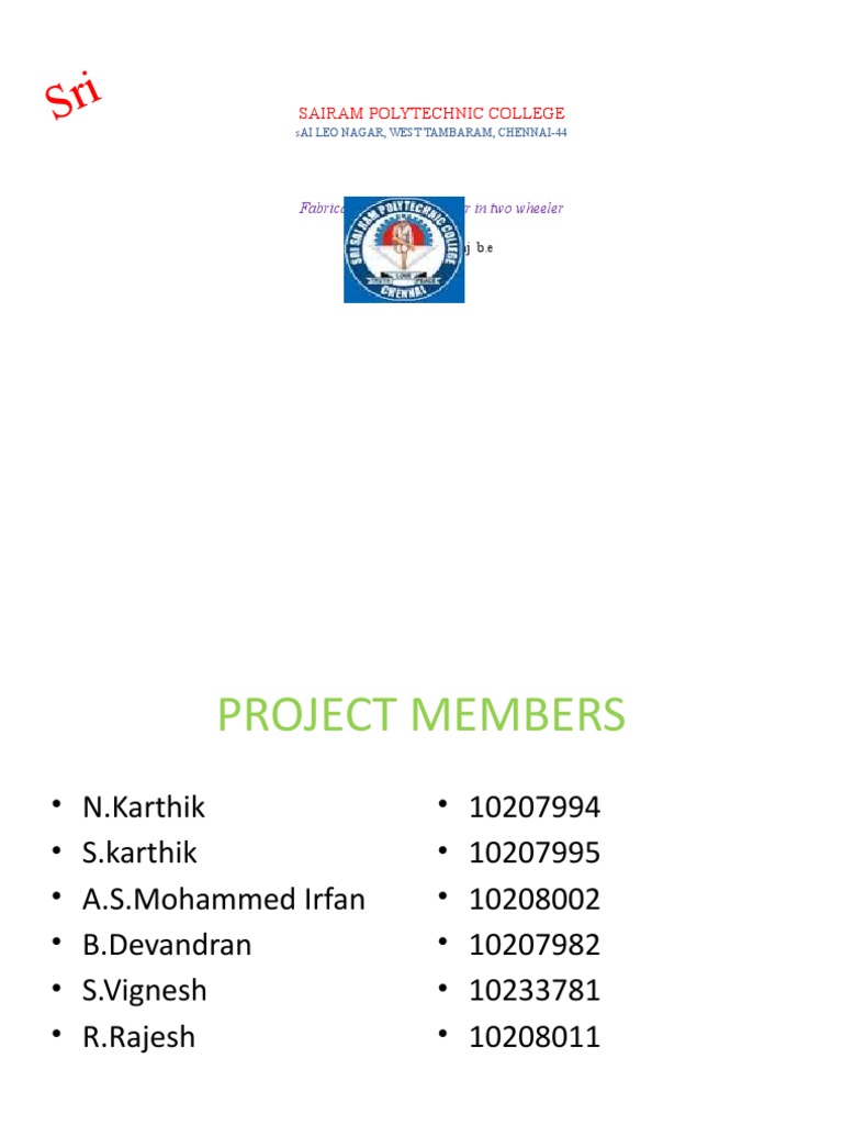 Design and Implementation of a Reverse Gear System for Two-Wheelers to ...