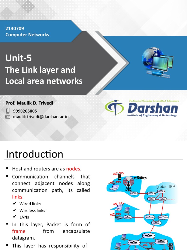 Unit-5: The Link Layer and Local Area Networks | PDF | Channel Access ...