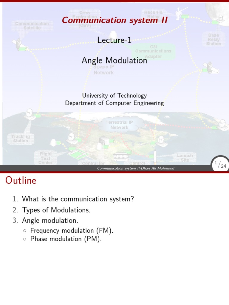 CommII Lec 1 | PDF | Frequency Modulation | Modulation