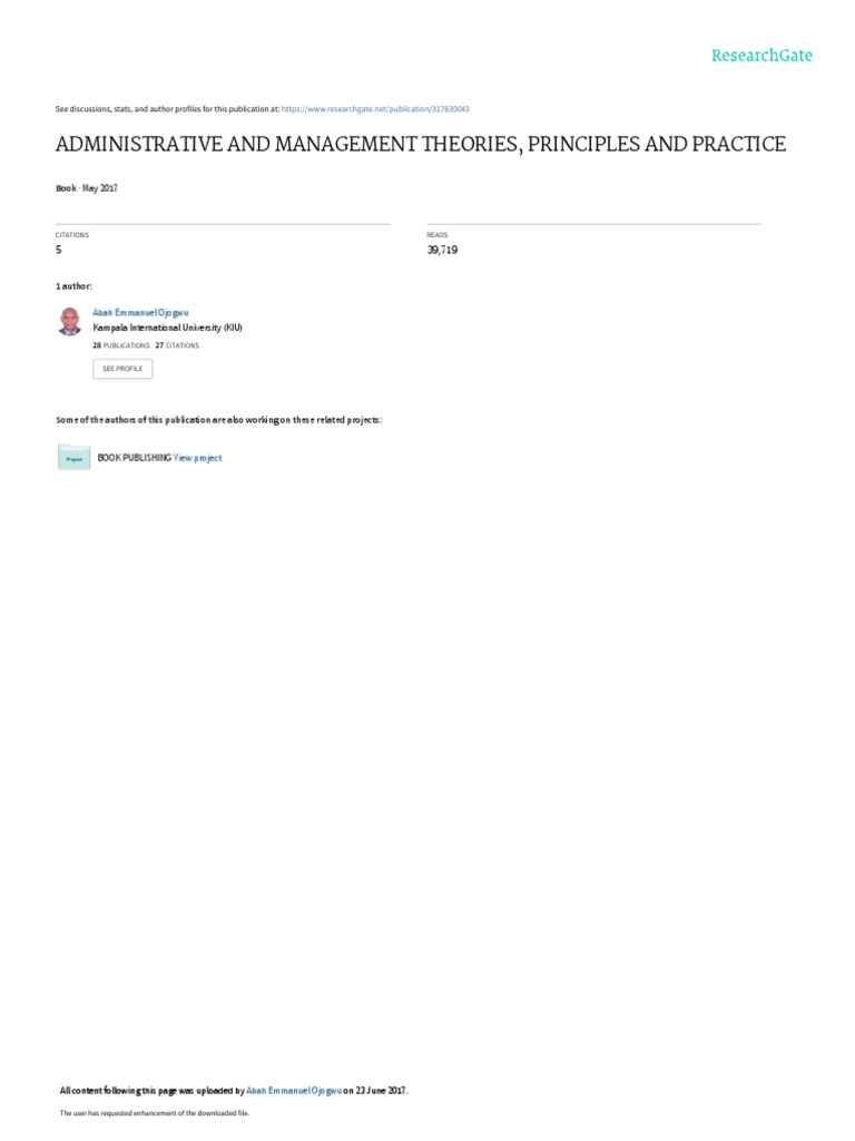 Management Theories Guide | PDF | Public Administration | Leadership