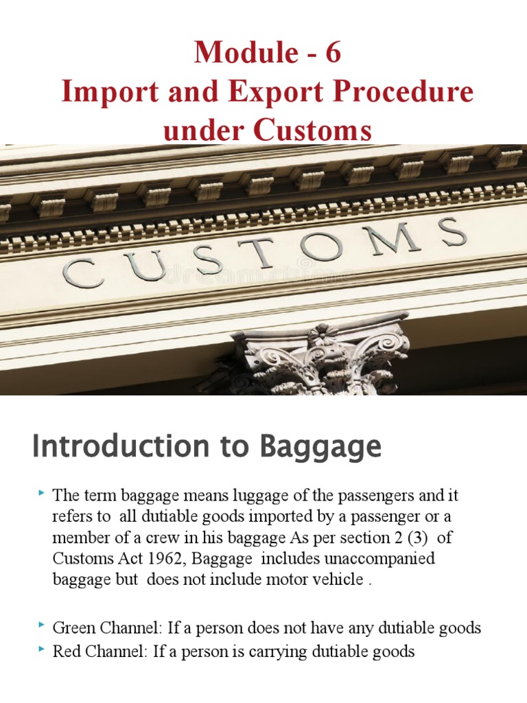 Indian Customs Baggage Regulations 2023 | PDF | Baggage | Customs