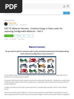 Configurable Material and Material Variants | PDF | Computing | Information Technology Management