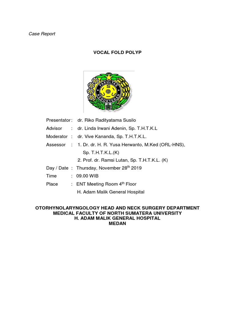 Vocal Fold Polyp Fix | PDF | Larynx | Human Voice