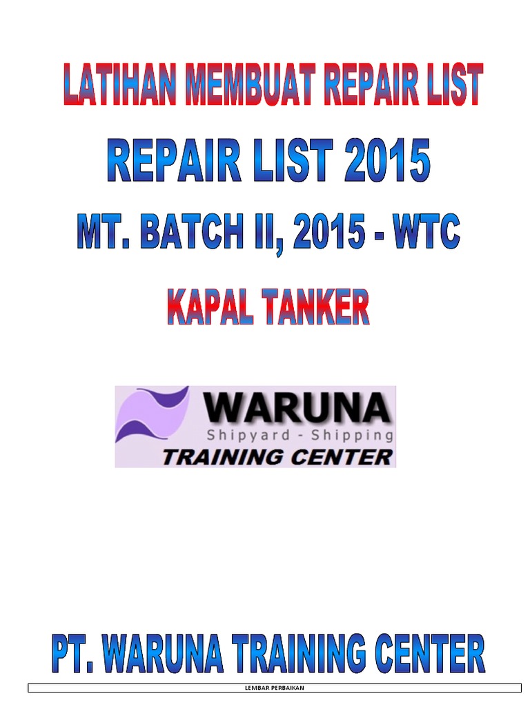 No.2 - Latihan Membuat Dan Memeriksa Repair List | PDF
