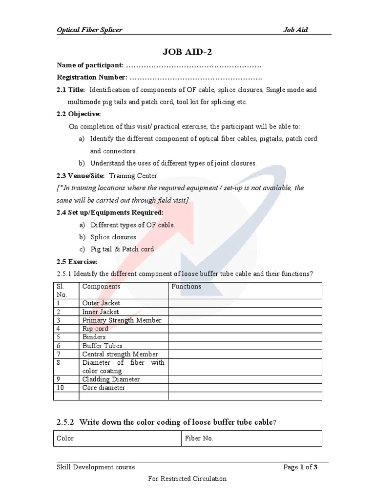 Optical Fiber Splicer Job Aid | PDF | Optical Fiber | Glass Engineering ...