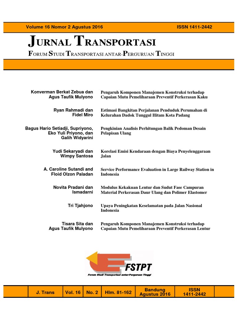 Urnal Ransportasi: F S T P T | PDF