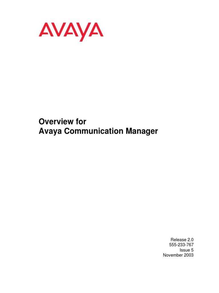 Overview For Avaya CM | PDF | Voice Over Ip | Telephone