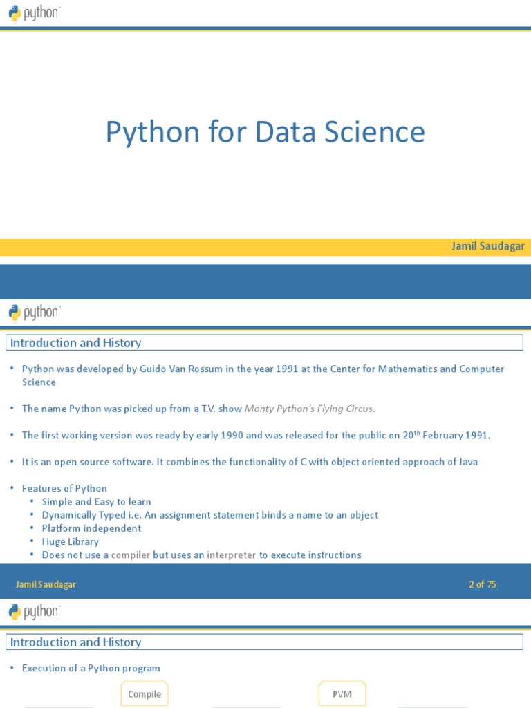 Chapter 1 - Introduction To Python | PDF | Python (Programming Language ...