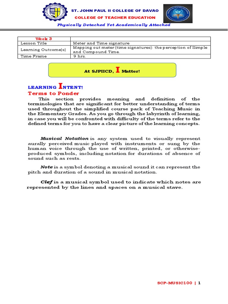 Terms To Ponder: Learning Ntent! | PDF | Musical Notation | Musicology