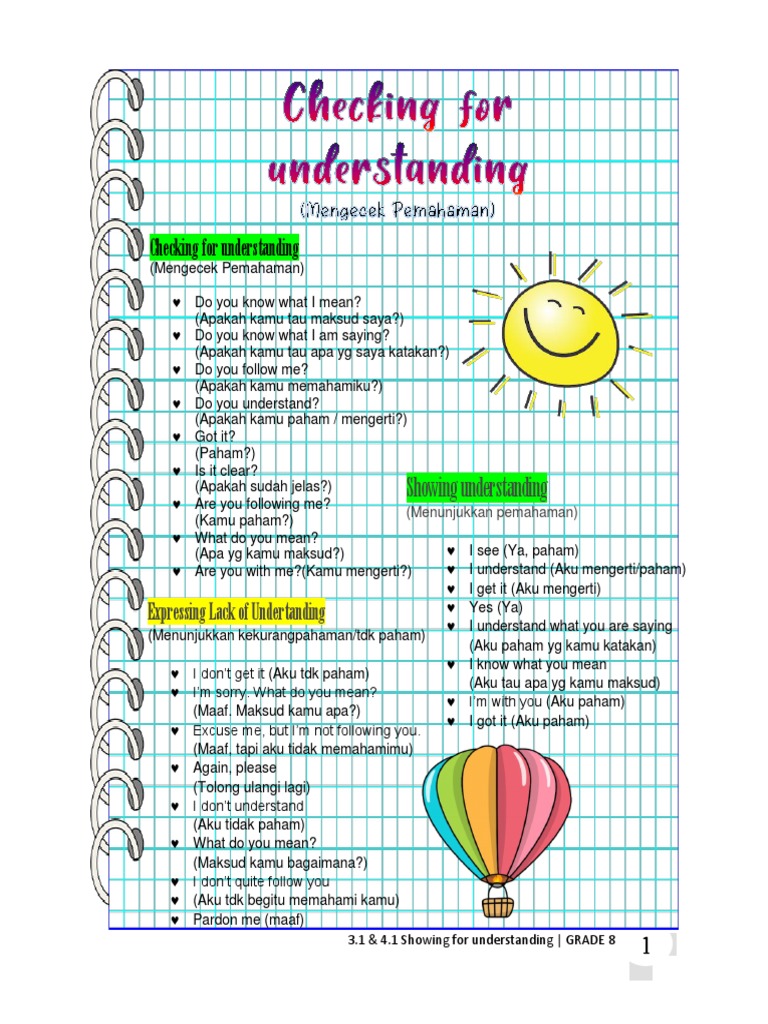 Materi 2 Checking For Understanding | PDF