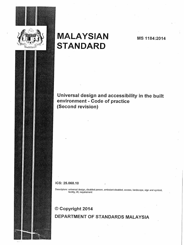 MS1184 2014 Universal Design Part 1-1 | PDF
