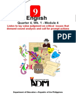 Q4 English 9 Module 2 | PDF | Fallacy | Learning