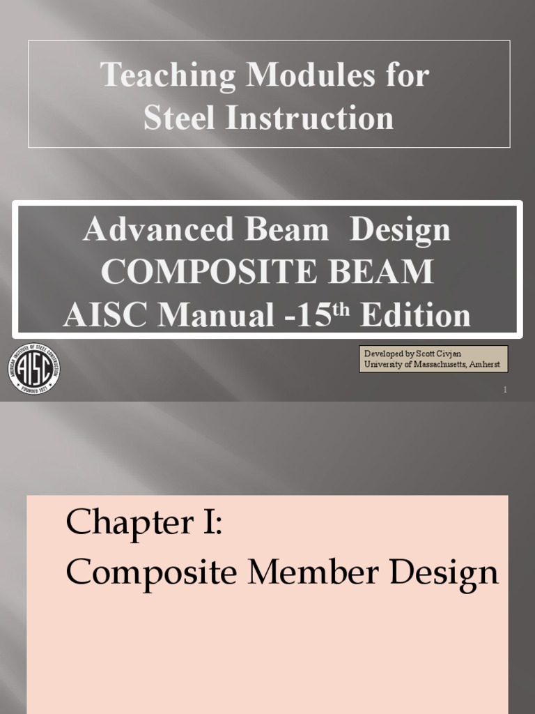 Teaching Modules For Steel Instruction: Developed by Scott Civjan ...